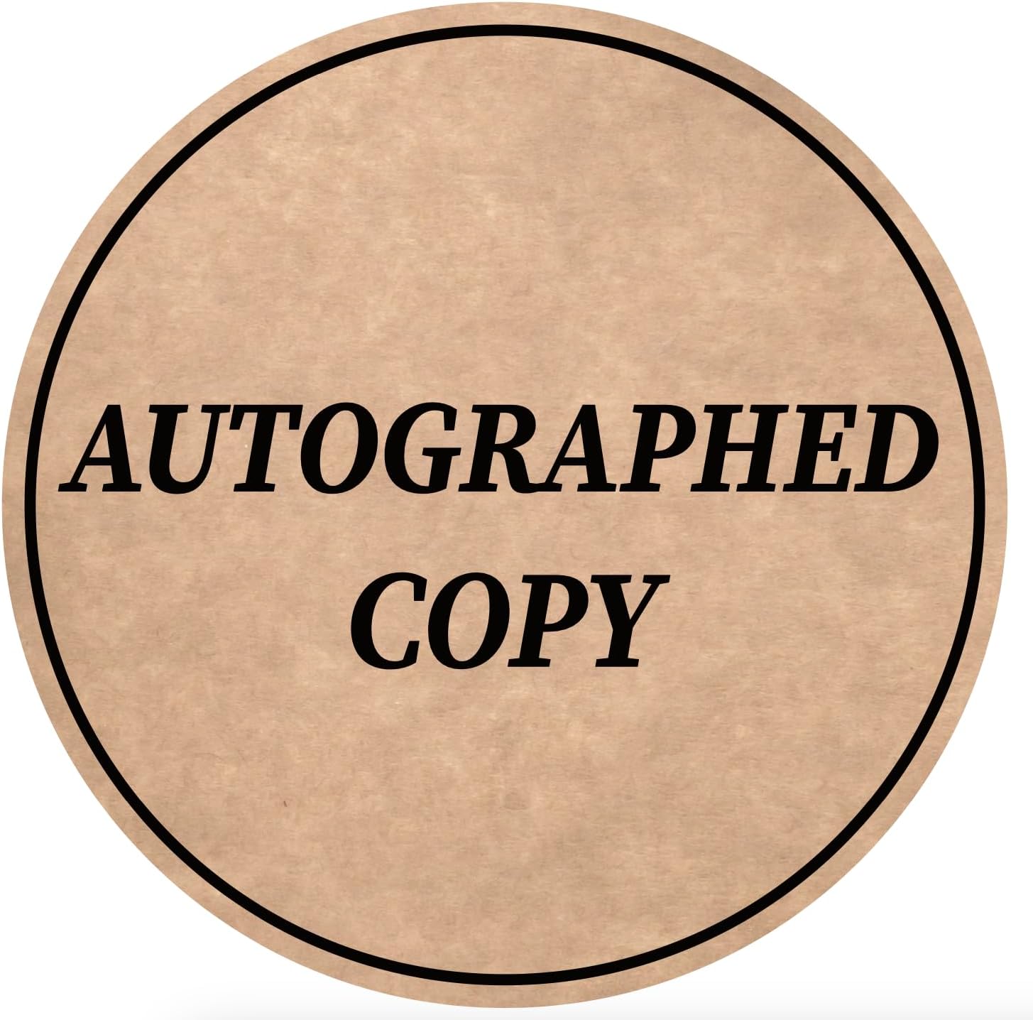 Amazon.com : Kraft Autographed Label Stickers 1 x 2 Inch Oval ...