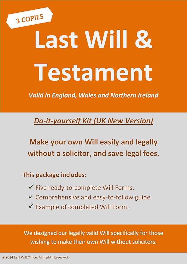 Triple Pack - Last Will and Testament Kit 2025-26 UK | Three Will Forms ...