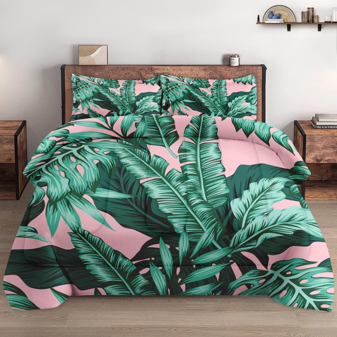 Amazon.com: Pamnest Comforter Set Queen Size, Summer Tropical Hawaii ...