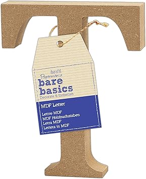 MDF Letter (1 piece) - Bare Basics - T : Amazon.co.uk: Home & Kitchen