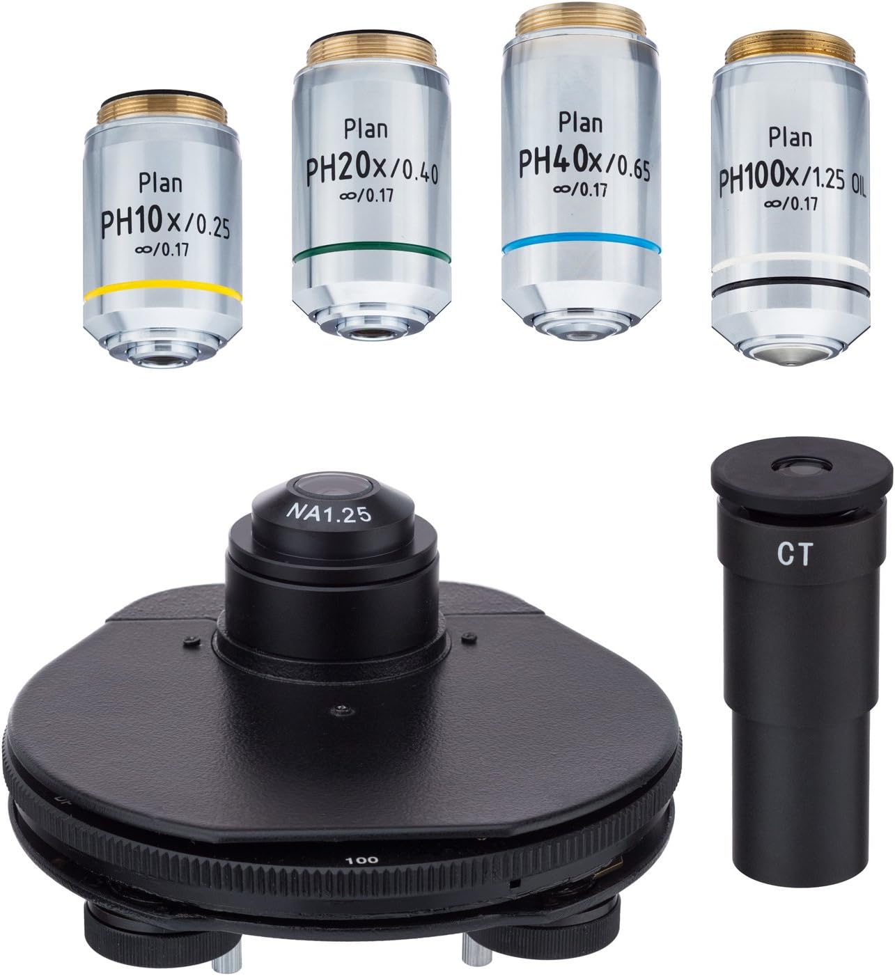Amazon.com : AmScope Infinity-Corrected Phase-Contrast Kit with Turret ...