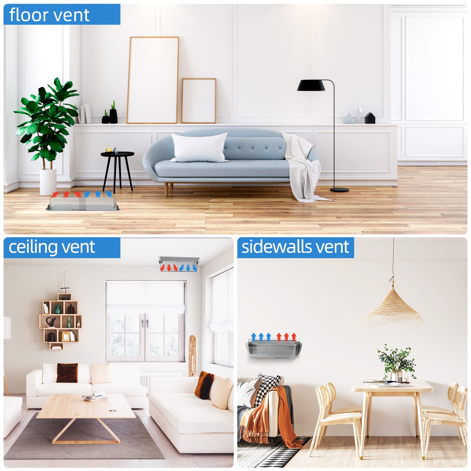 Snapklik.com : Powerful Magnetic Air Vent Deflectors, 9-15.5 Inches For ...