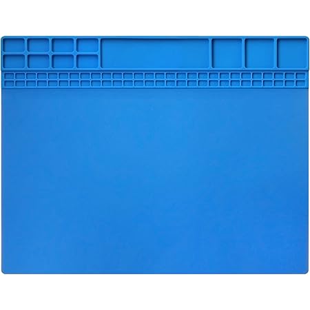 Soldering Mat, 15.7inch x 11.8inch Black Silicone Repair Mat, Heat ...