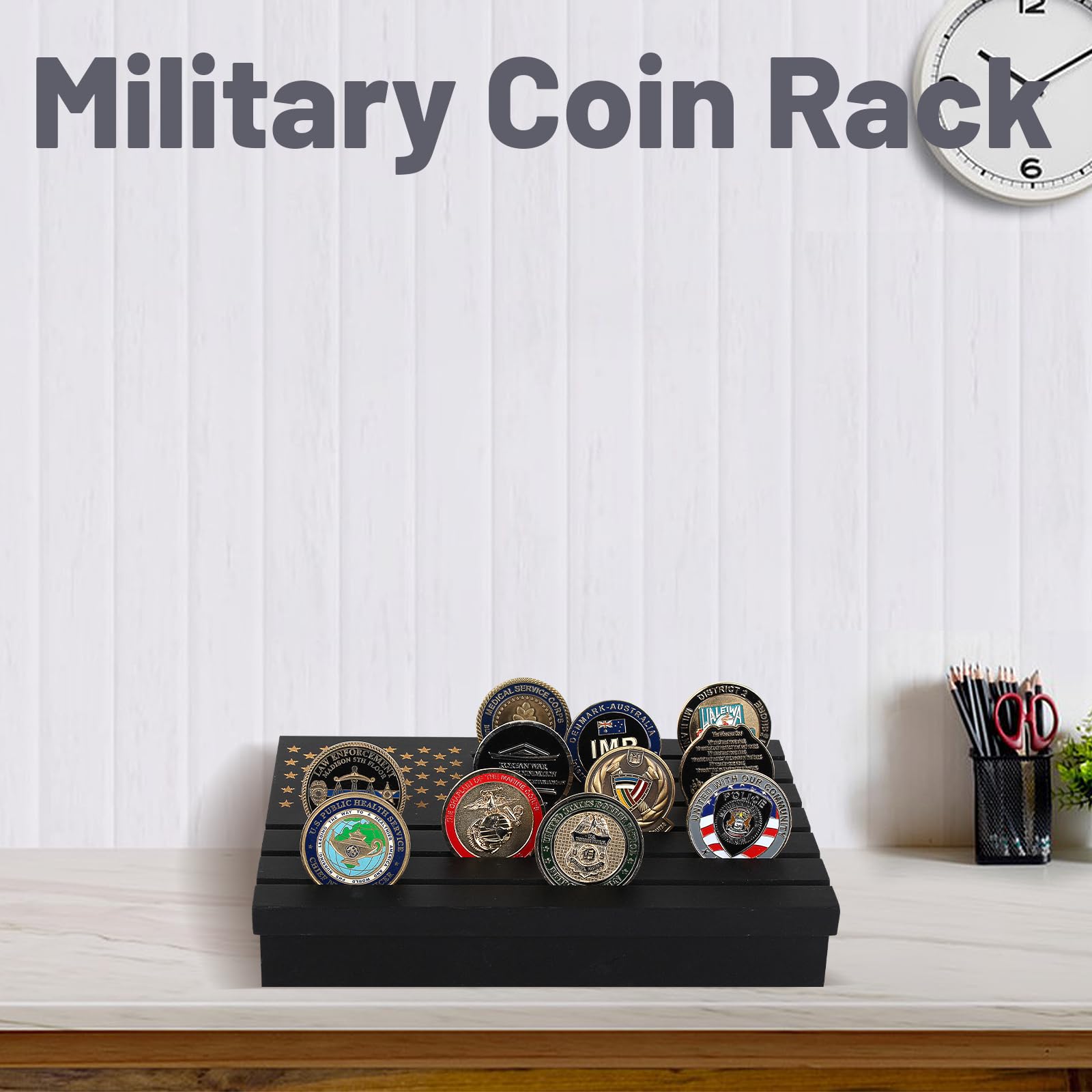 Snapklik.com : Coin Rack,Challenge Coins Display Stand Shelves Wooden ...