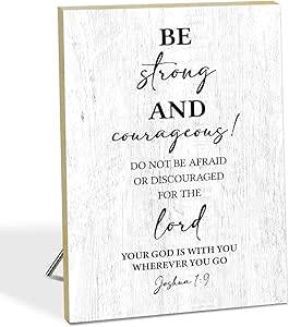 Amazon.com: Christian Wood Plaques Desk Sign, Bible Verses Wall Decor ...