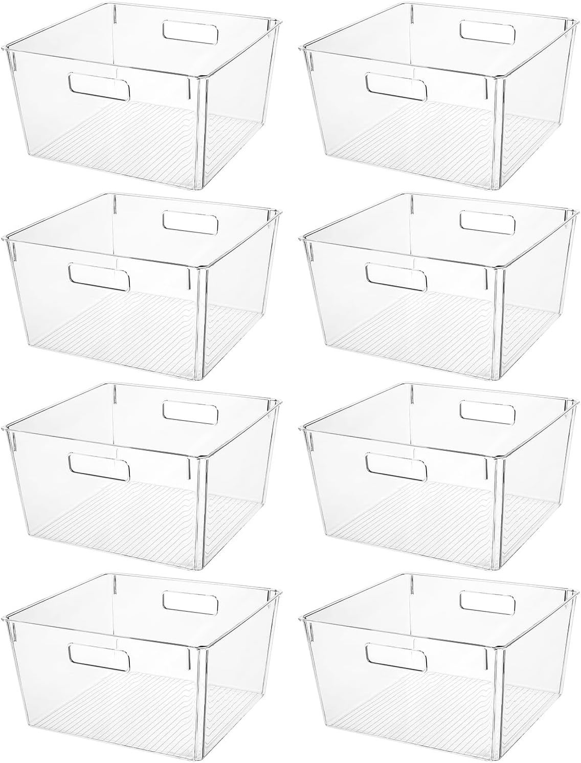 Amazon.com: Extra Large Clear Plastic Storage Bins, Pantry Organizers ...