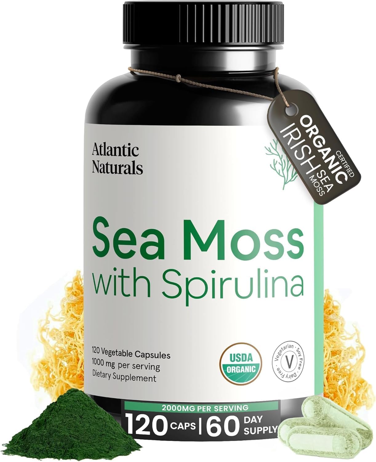 Amazon.com: Atlantic Naturals Sea Moss with Spirulina Superfood ...