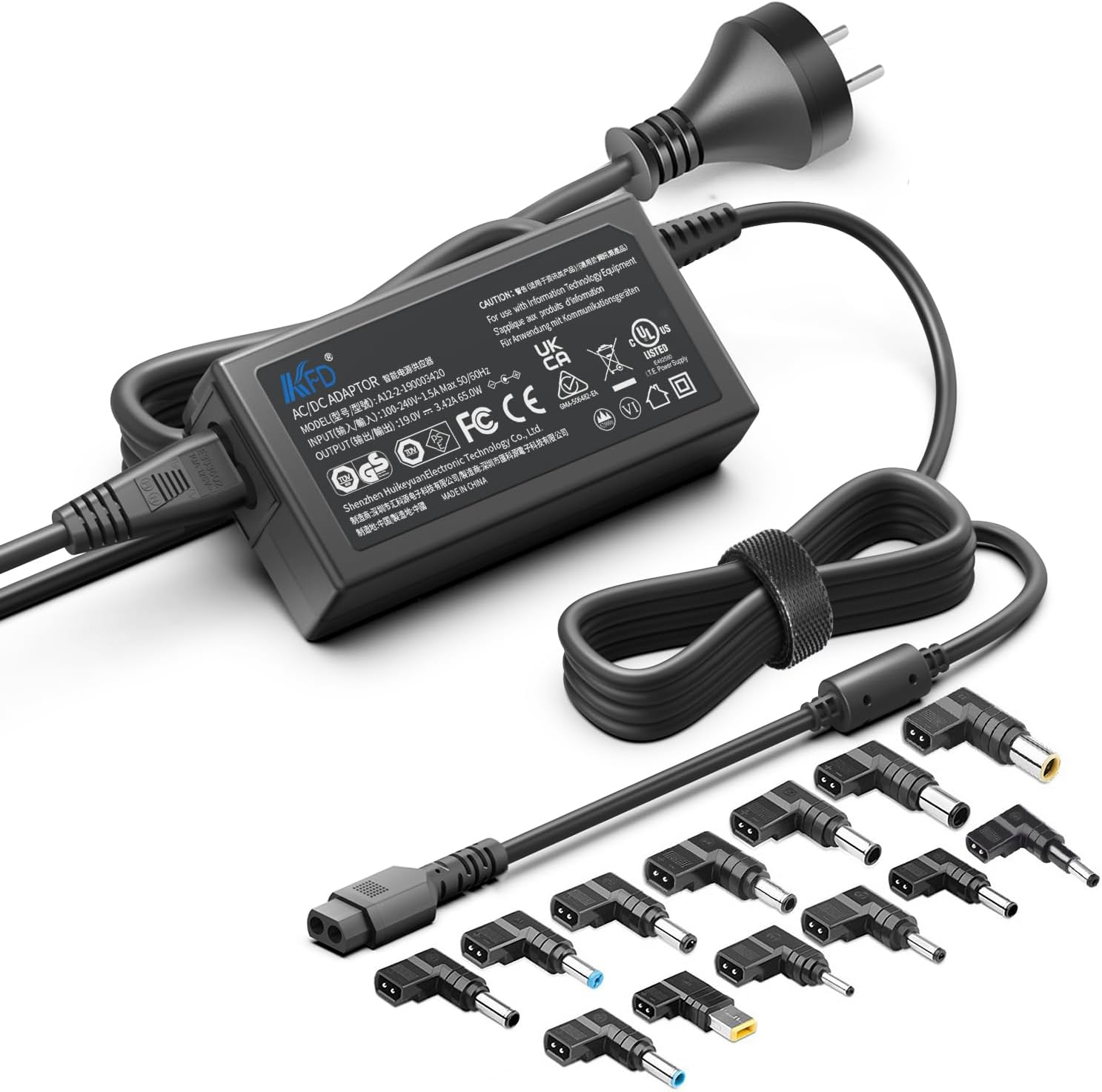 KFD Laptop Charger 65W AC Adapter Compatible with HP Dell Toshiba IBM ...