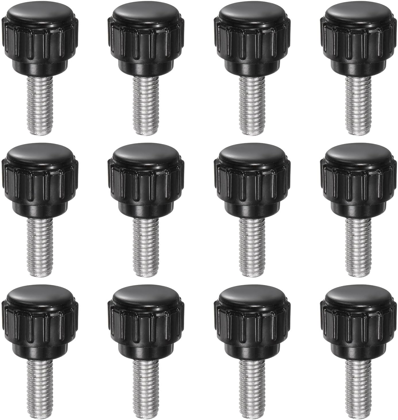 Amazon.com: uxcell 12pcs Knurled Clamping Knobs M5 x 12mm Metric 304 ...