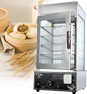 Amazon.com: XQZMZSCP Stainless Steel Bun Steamer,Electric Hot Food ...