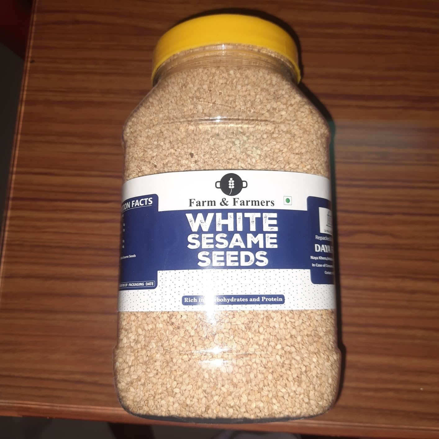 Farm & Farmers Organic White Sesame Seeds - Safed Til for Weight ...