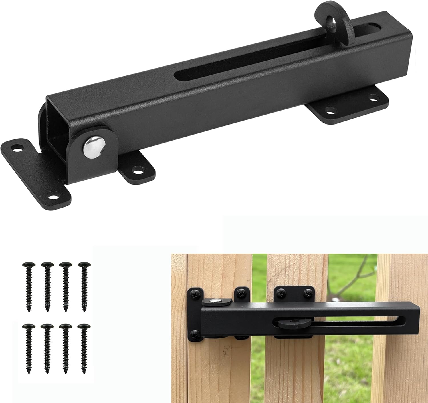 Amazon.com: KSWLOR Flip Gate Latch Lock with Padlock Hole, Safety Door ...