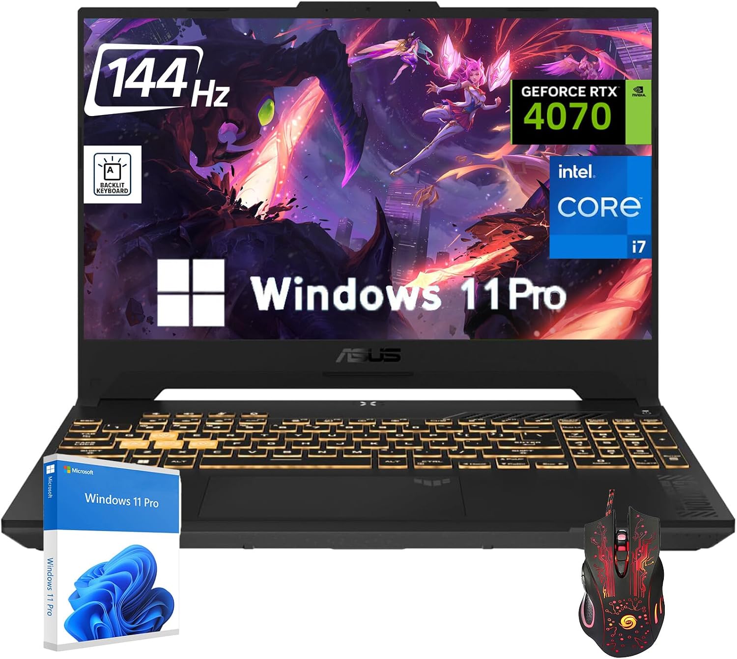 Amazon.com: ASUS TUF 15.6 Gaming Laptop - FHD 144Hz Display, Intel i7 ...