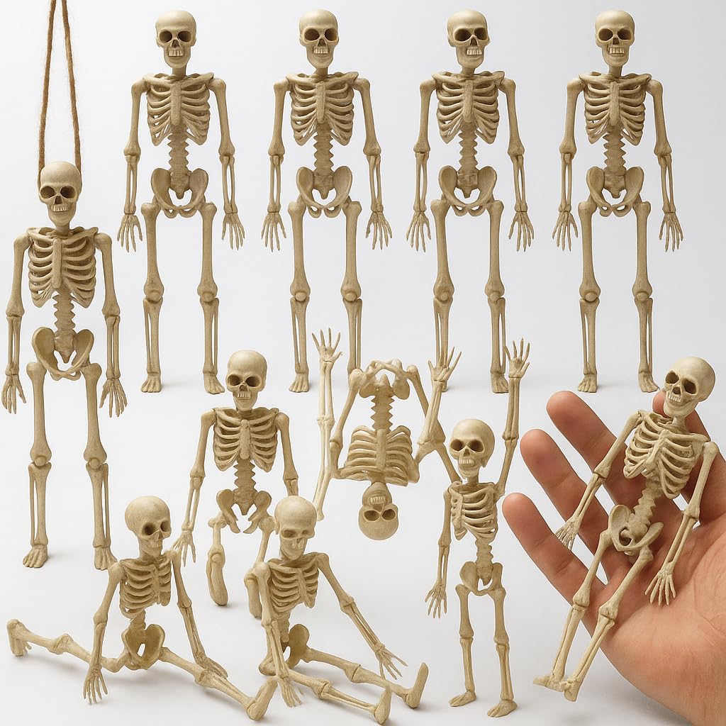 Amazon.com: KatchOn, Huge Pack of 12 Halloween Skeletons Figure - 6 ...