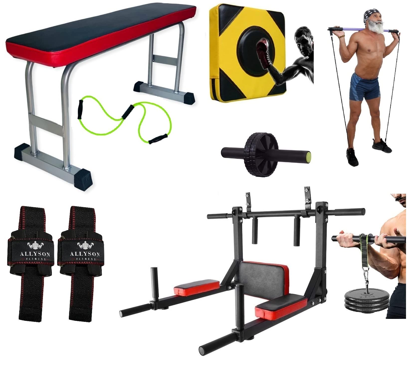 Buy Allyson Fitness 8 in 1 Home Gym Combo Fitness Pump home gym ...
