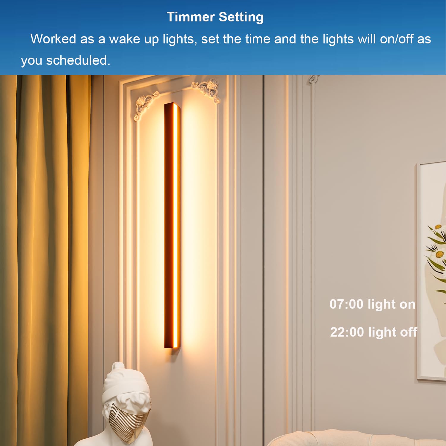 Smart Wall Sconces Lighting Indoor RGB LED Wall Lights Fixture ...