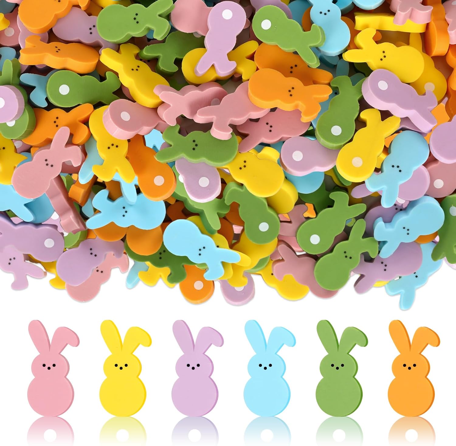 Amazon.com : Whaline 120Pcs Easter Mini Eraser Double-Sided Colorful ...