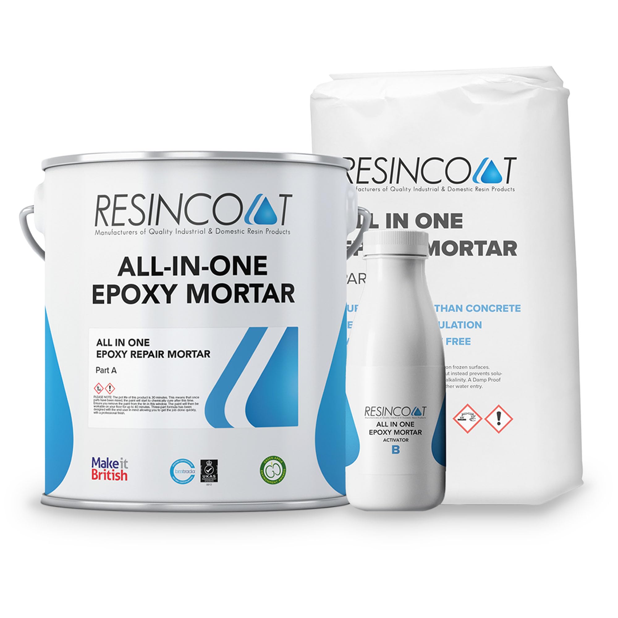 Resincoat - All-in-One Concrete Repair Mortar, 3-Part Epoxy Mortar Mix ...