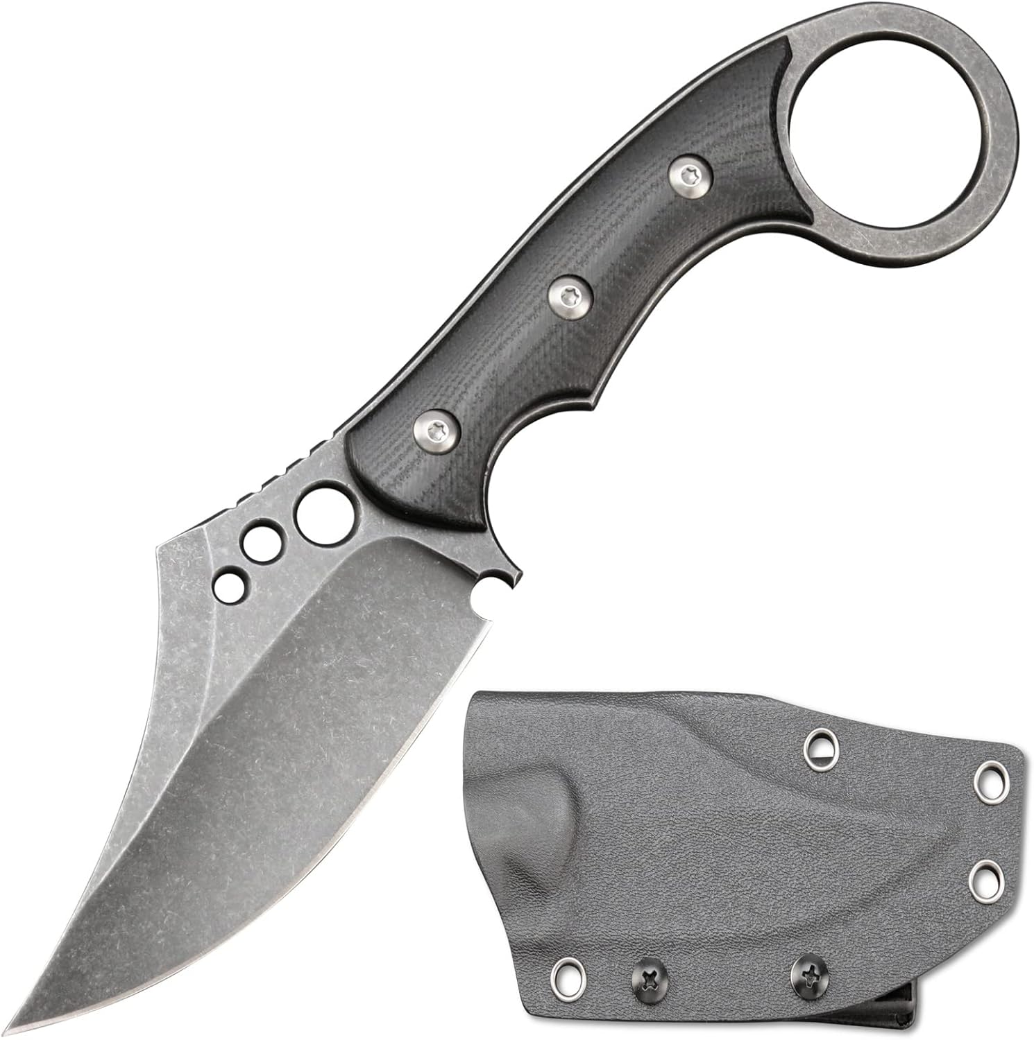 Amazon.com : Ccanku C1116 Fixed Blade Knife,D2 Steel Blade +G10 Handle ...