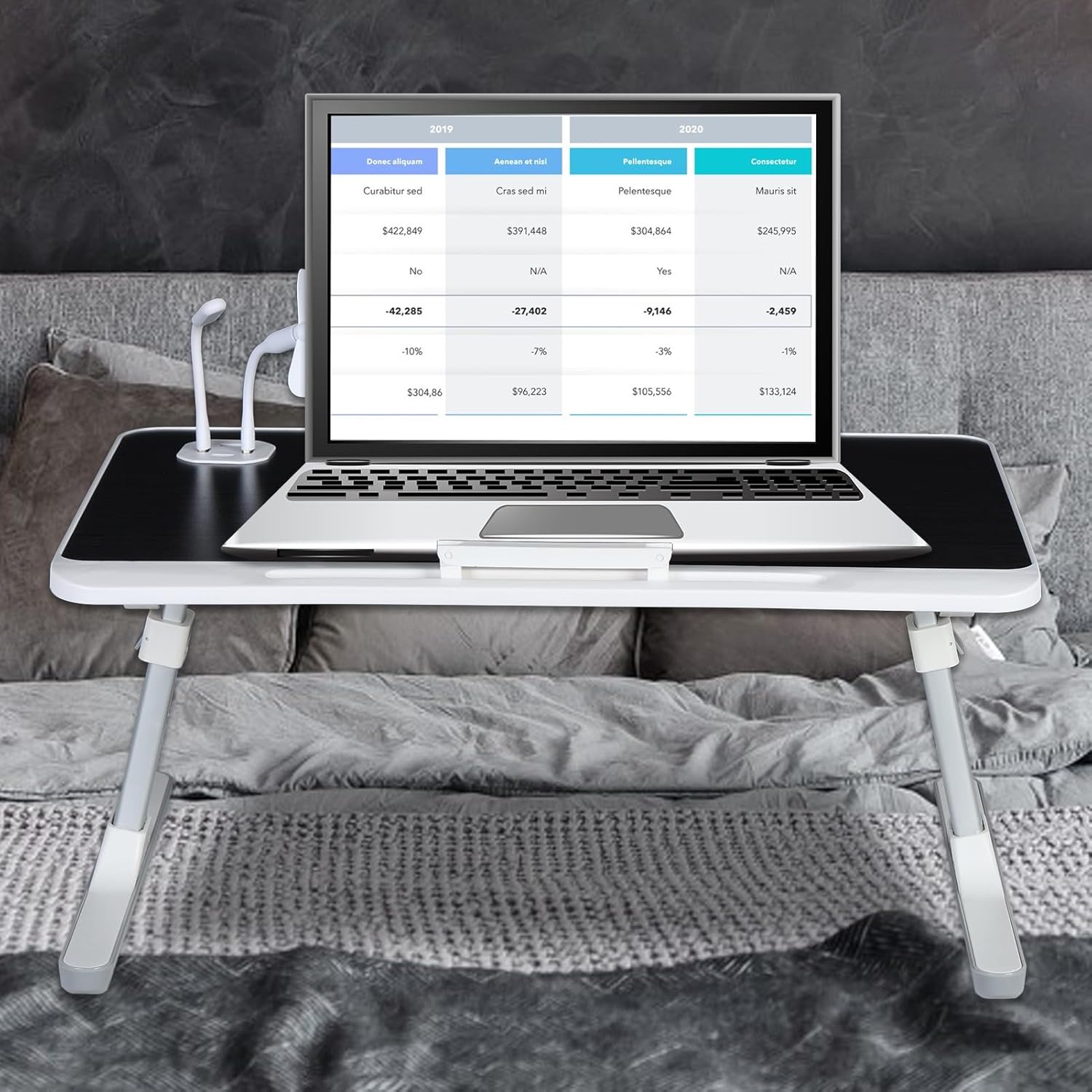 Amazon.com: Laptop Desk for Bed, Laptop Bed Tray Table, Height & Angle ...