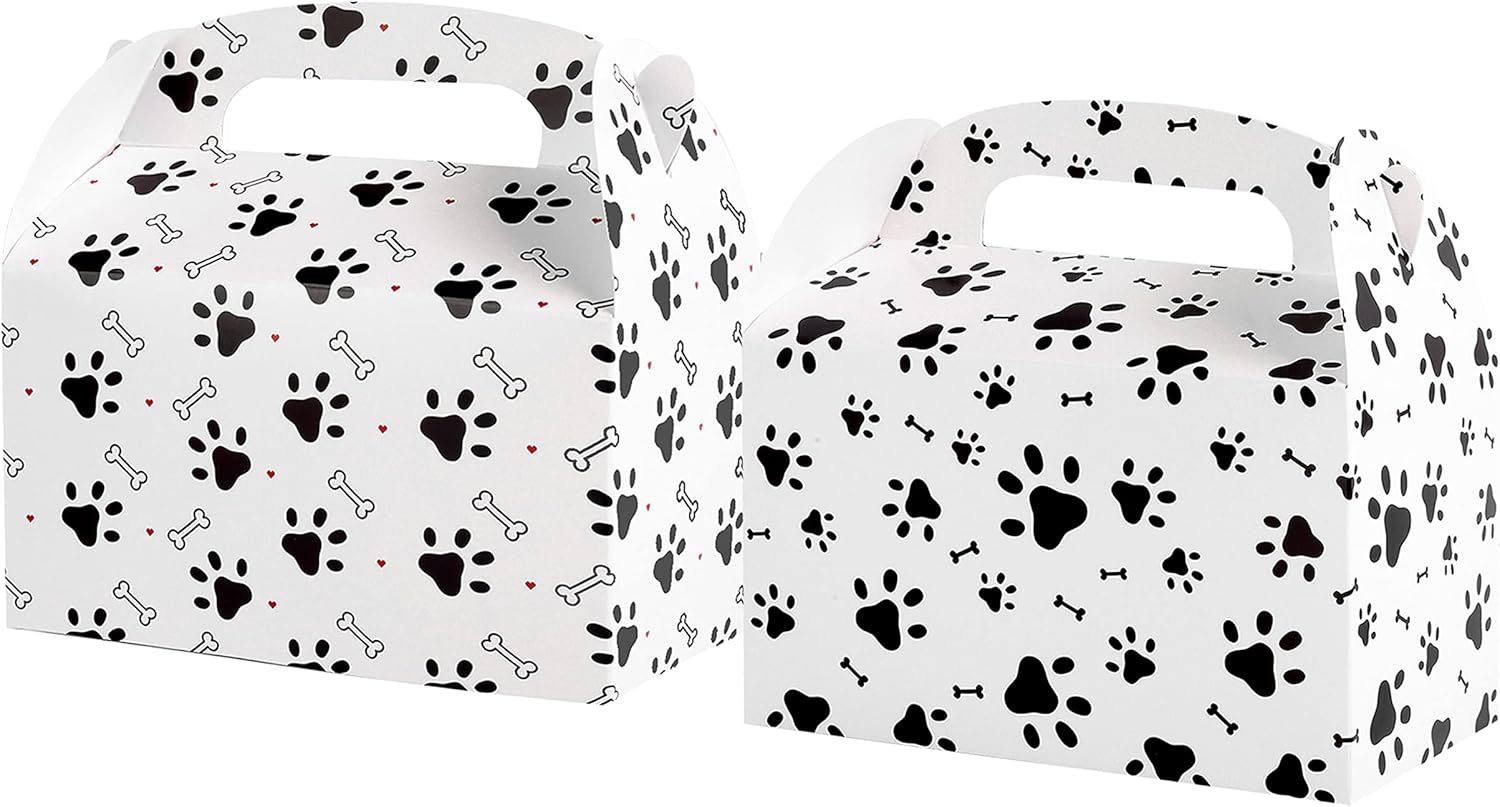 Amazon.com: 24pcs Puppy Dog Pet Paw Print Bone Sign Paper Gift Treat ...
