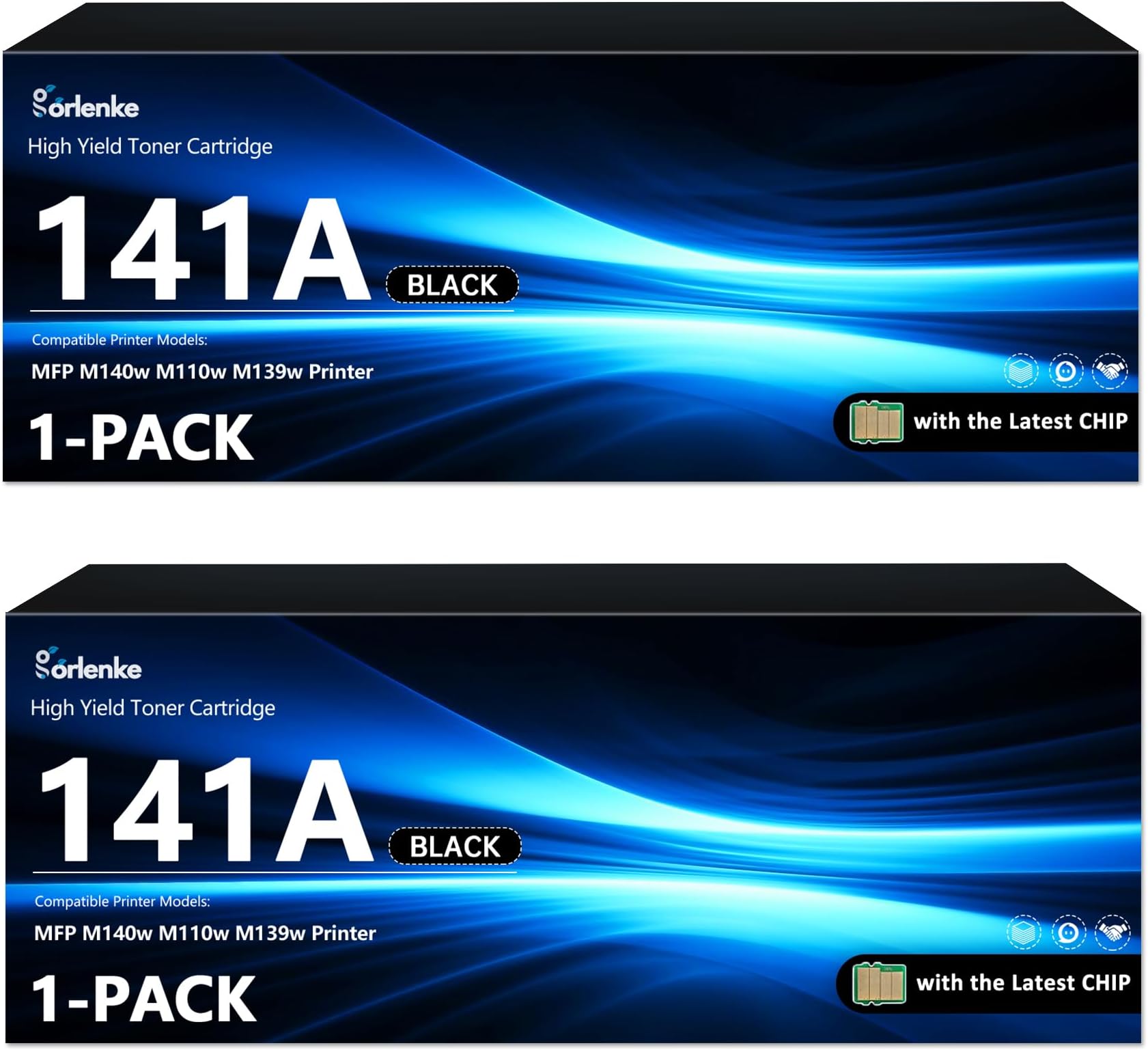 Amazon.com: 141A Black Toner Cartridge with Chip (2-Pack)| Ink Toner ...