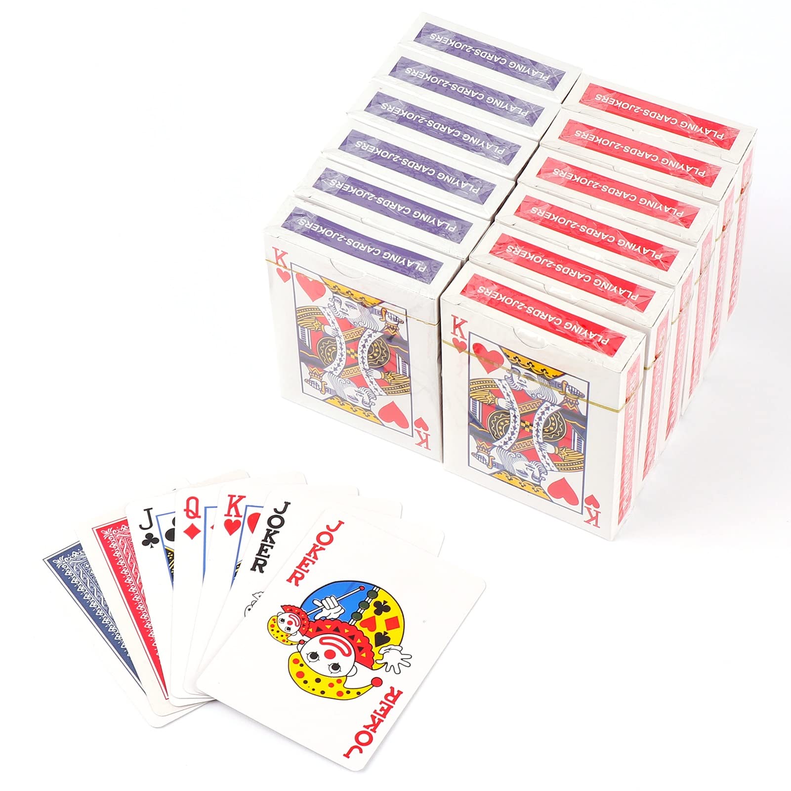CLEARNEXT 12-Pack Poker Size Standard Index 12 Decks of Playing Cards ...