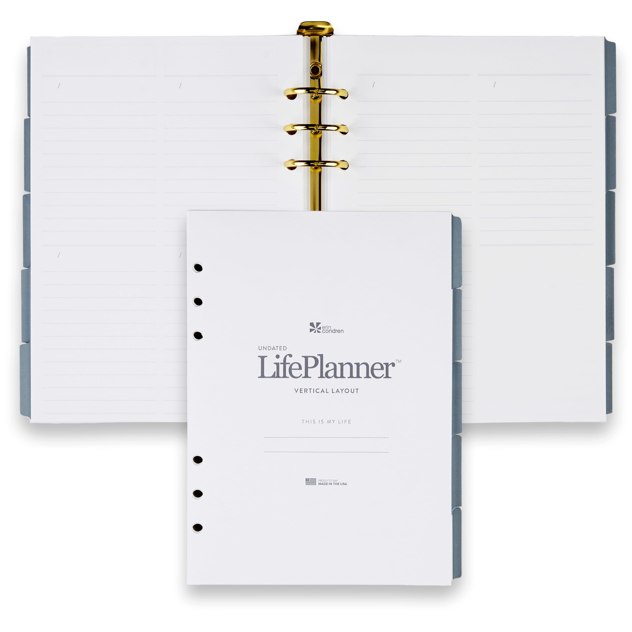 Amazon.com : Erin Condren A5 Ring Agenda Inserts | Undated Planner with ...