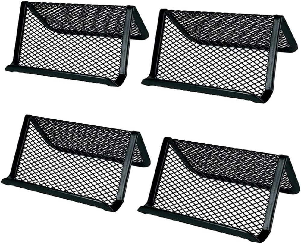 Amazon.com : Miamay 6 Pack Black Metal Mesh Business Card Holder ...