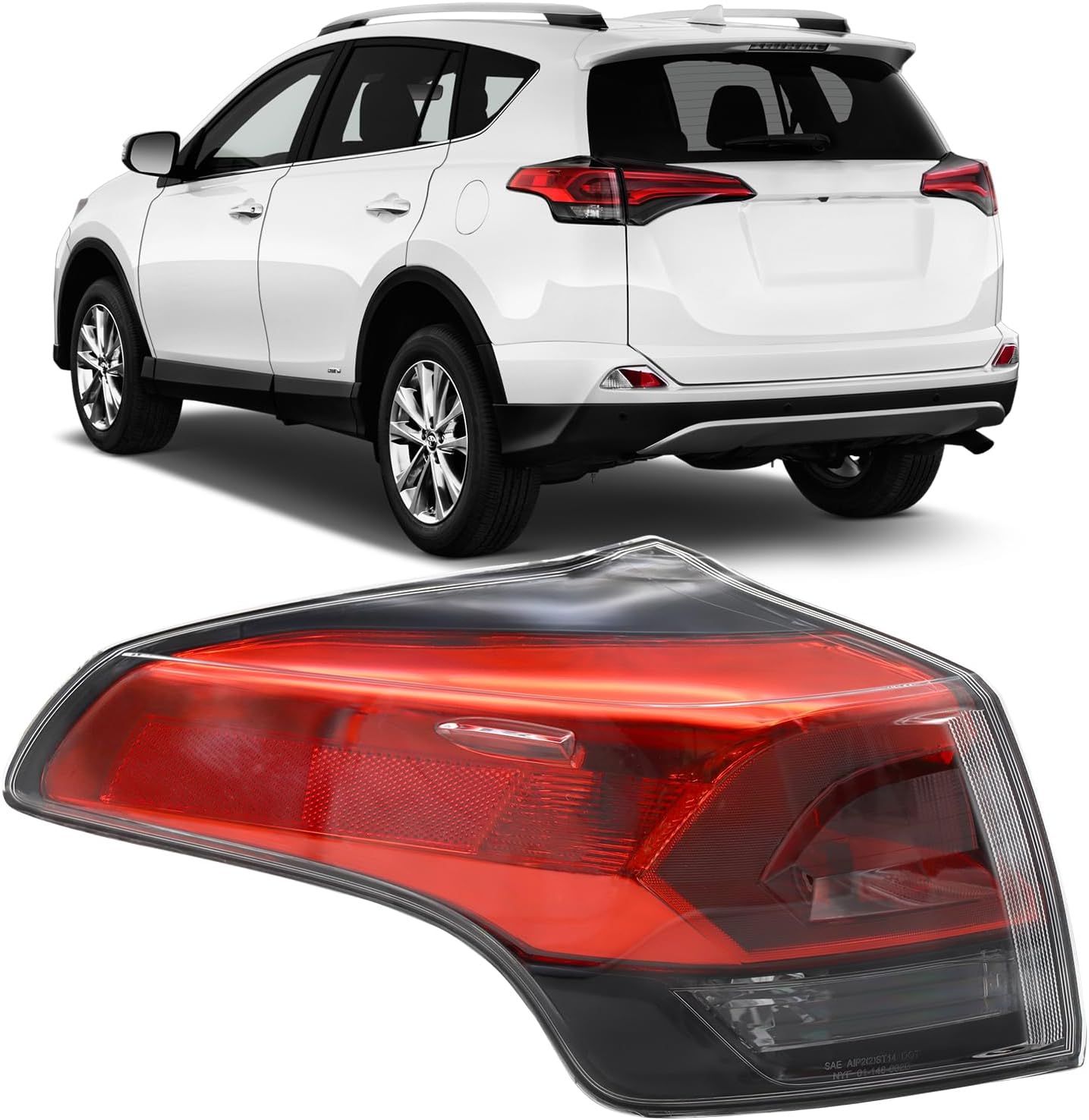 Amazon.com: LEAVAN Outer Tail Light Fit for 2016 2017 2018 Toyota RAV4 ...