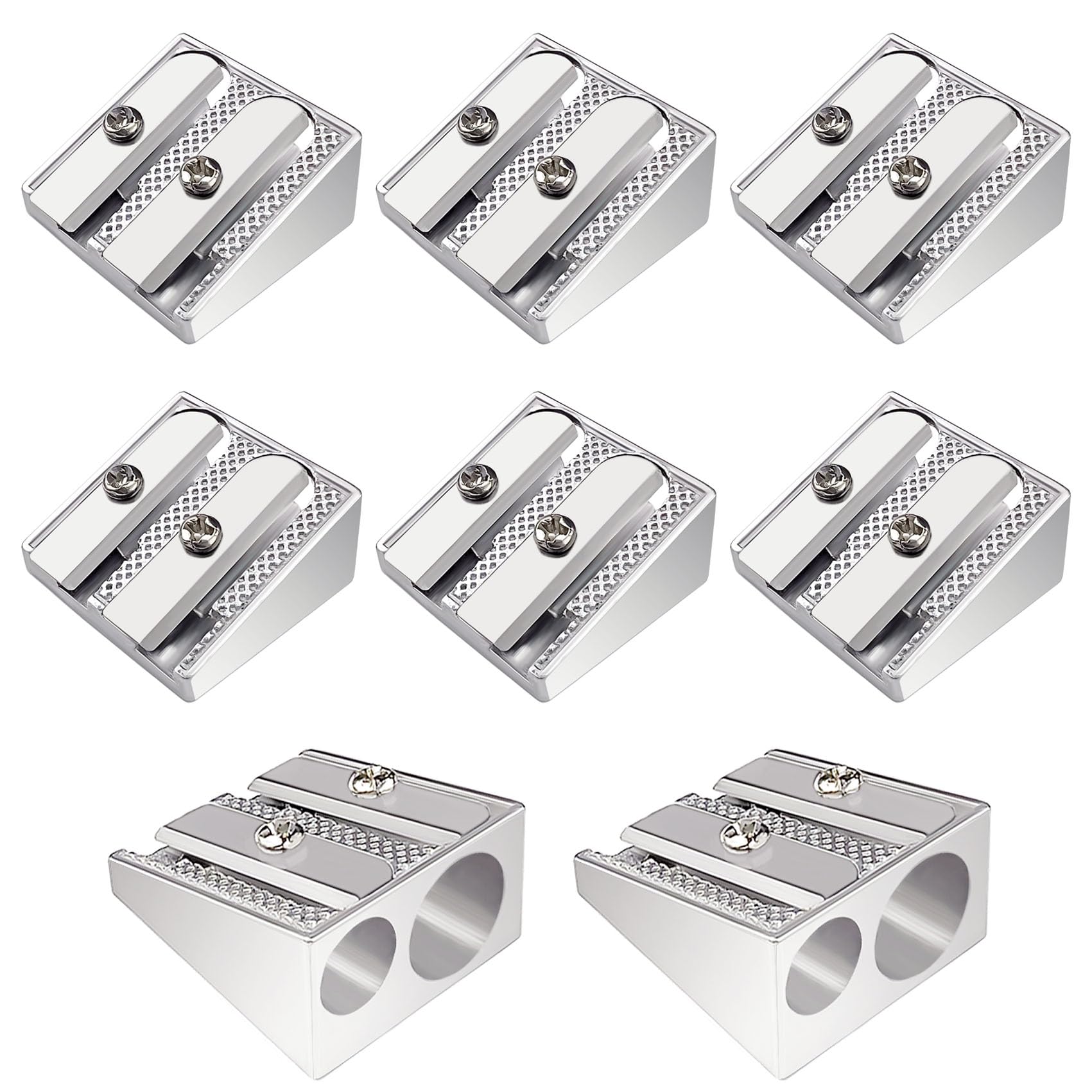 Amazon.com : 8 Pcs Metal Pencil Sharpener, Handheld Pencil Sharpeners ...