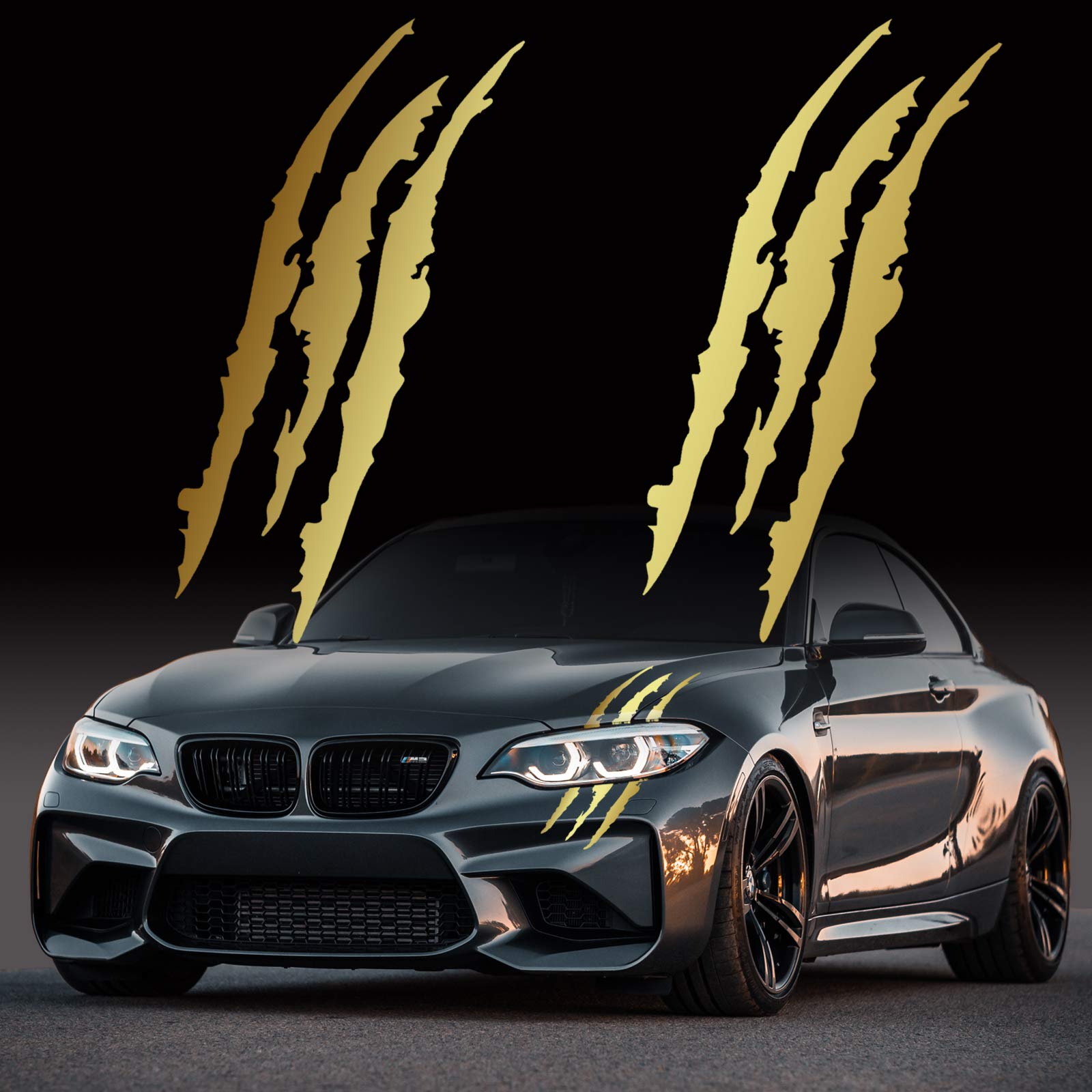 Amazon.com - Claw Marks Car Headlight Decals Car Stickers Stripes ...