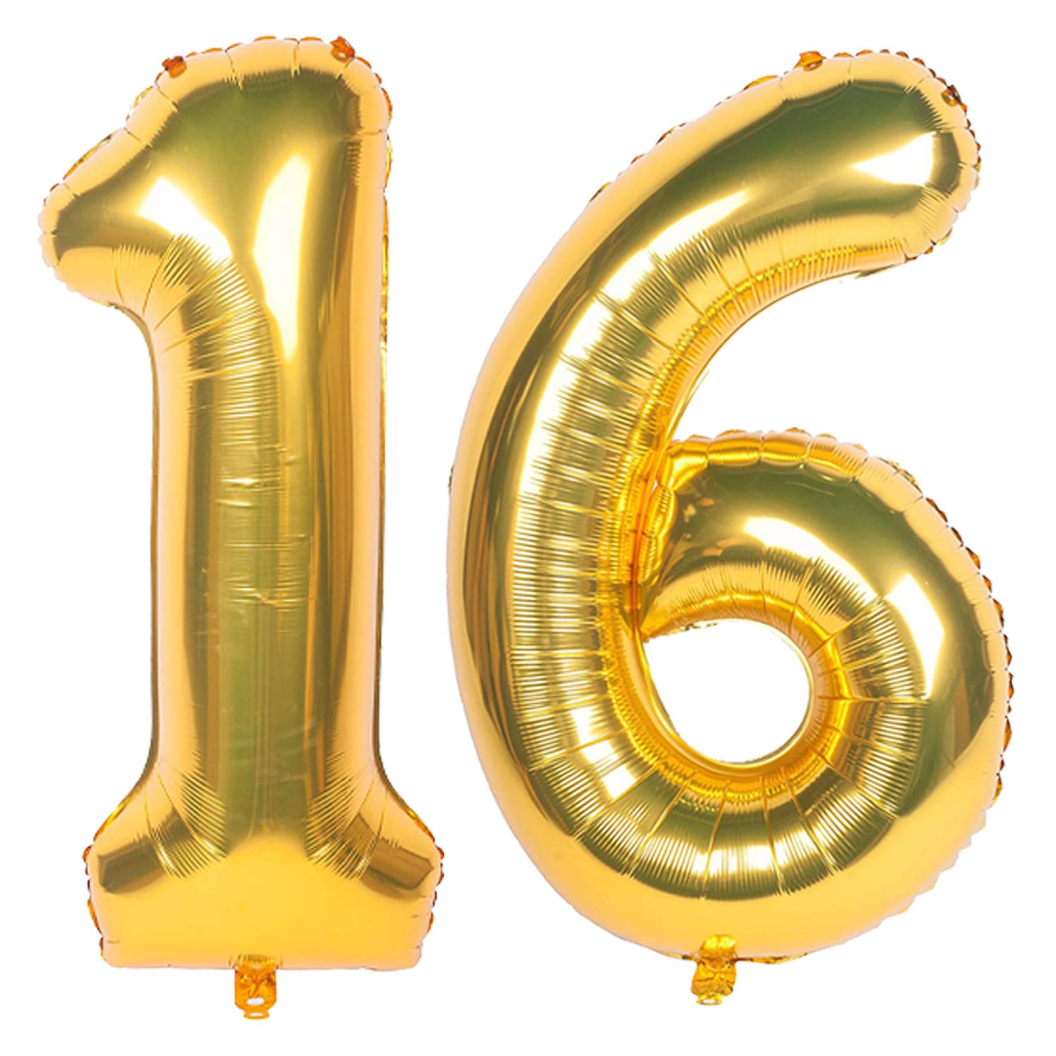 Amazon.com: WEIKA 40 Inch Gold Number 16 Balloons, Giant Jumbo Helium ...