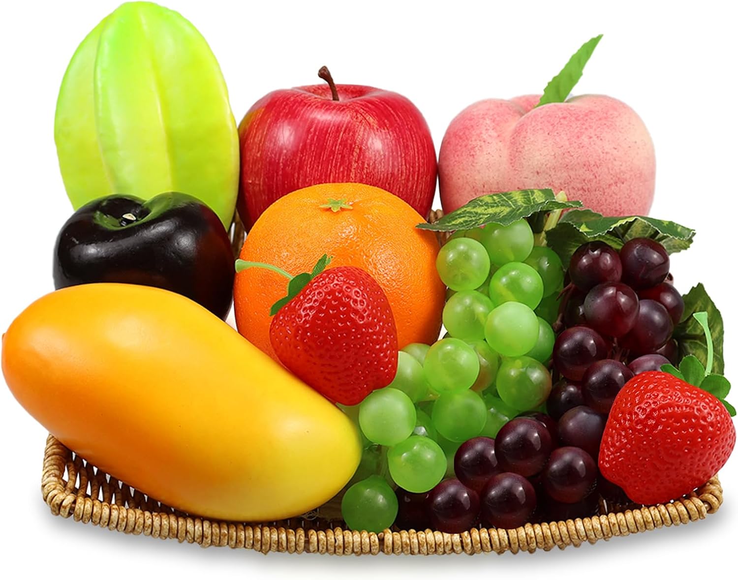 Amazon.com: Ikosora 14 Pcs Artificial Fruit Pack, Fake Fruit Set for ...