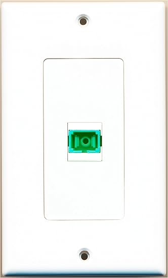 Amazon.com: RiteAV 1 Port Fiber SC APC Simplex Wall Plate Oversized ...