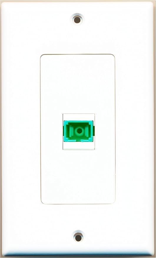 Amazon.com: RiteAV 1 Port Fiber SC APC Simplex Wall Plate Oversized ...