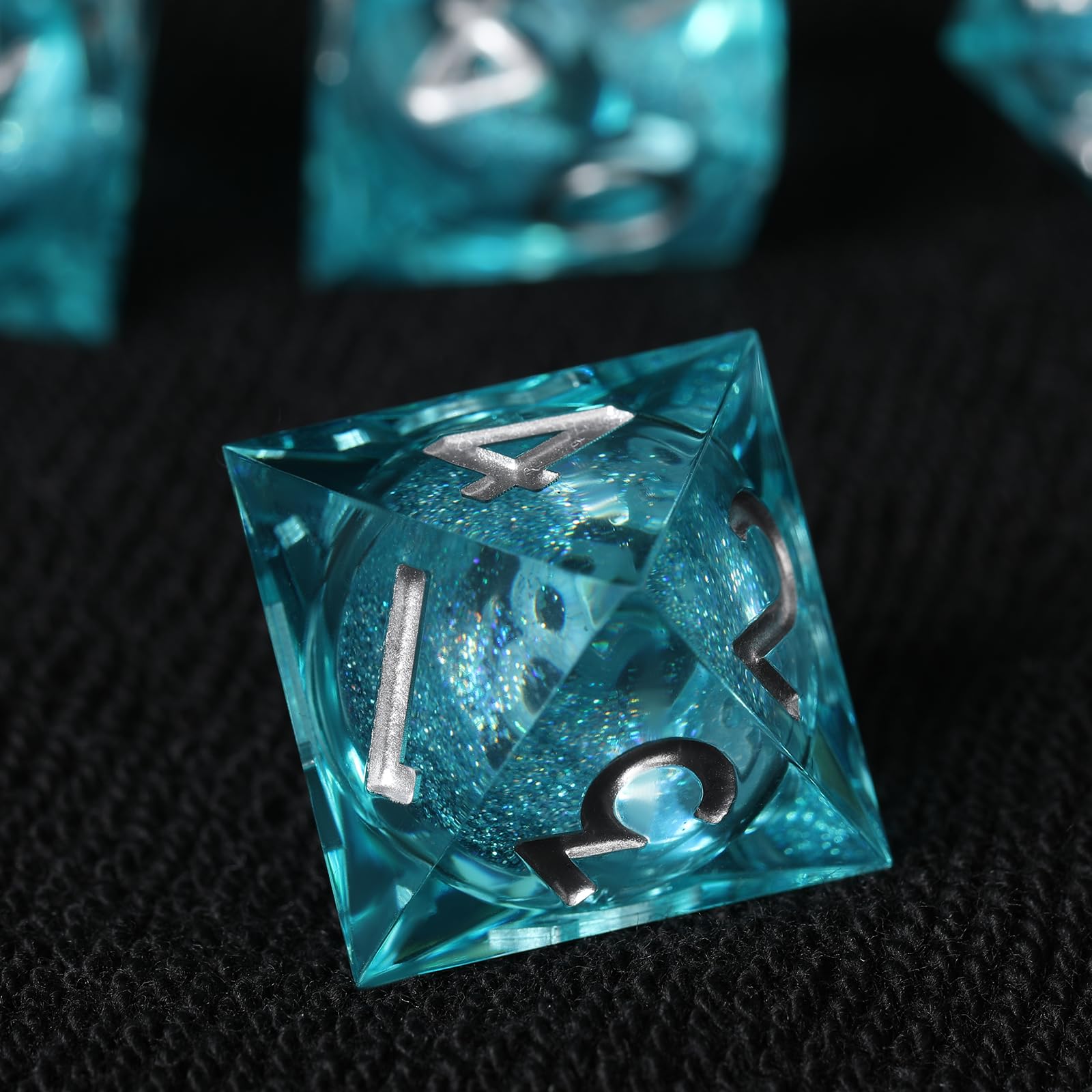 Amazon.com: FATESTONE DND Dice Set Resin Liquid Core Quicksand Sharp ...