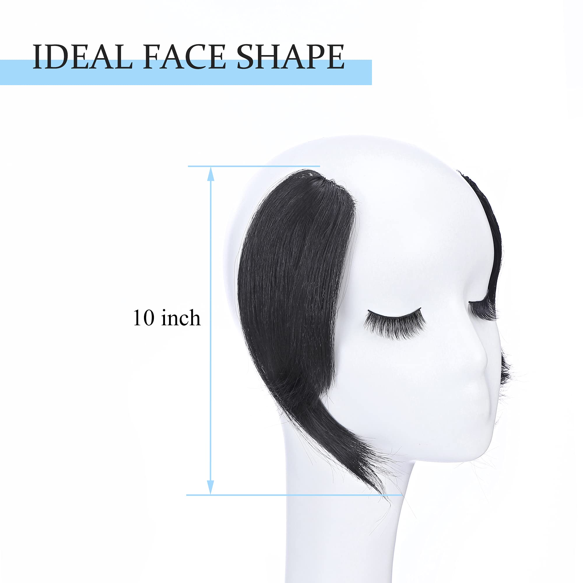 Snapklik.com : Side Bangs Clip In 100% Real Human Hair 10 Inch 2PCS ...