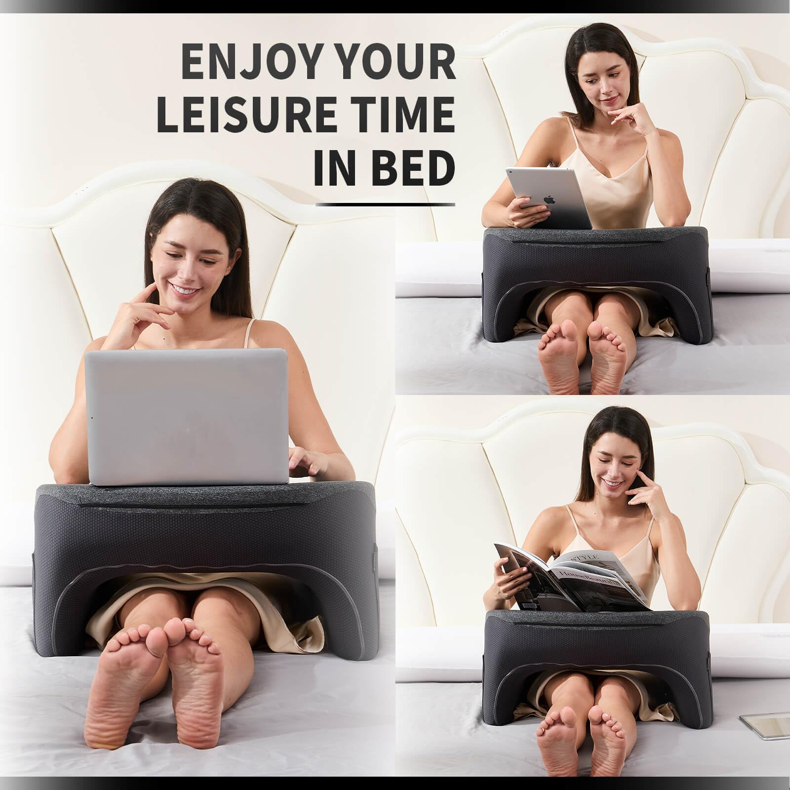 Snapklik.com : Cooloo8 Reading Pillow, Lap Desk, Laptop Pillow For Lap ...