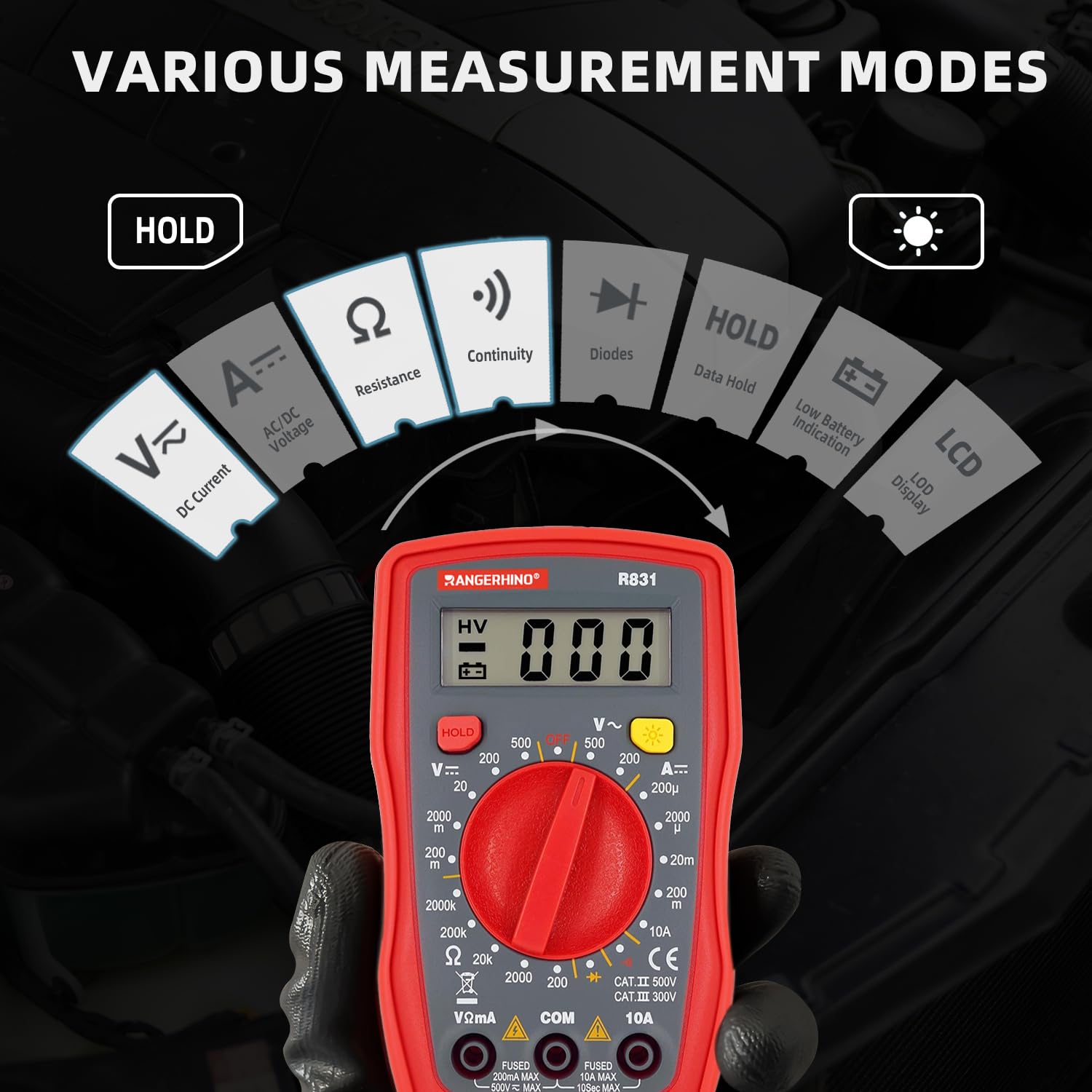Range Multimeter, DC AC Voltmeter, 2000 Count Nepal | Ubuy