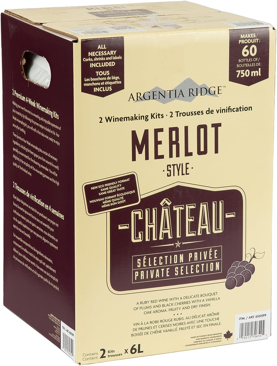 Argentia Ridge Château Private Selection Merlot Wine Kit | Red Wine ...
