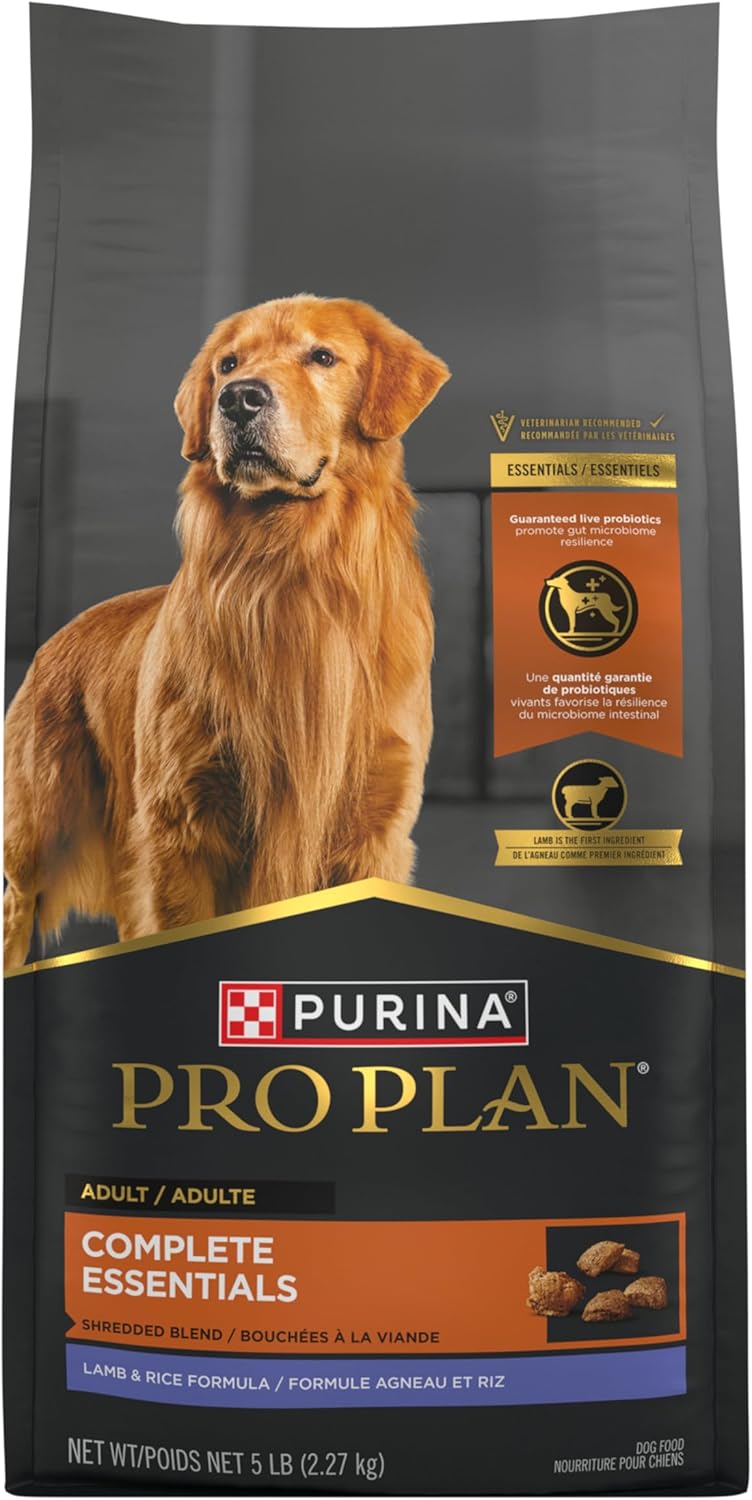 Purina Pro Plan Complete Essentials Dry Dog Food, Shredded Blend Lamb ...