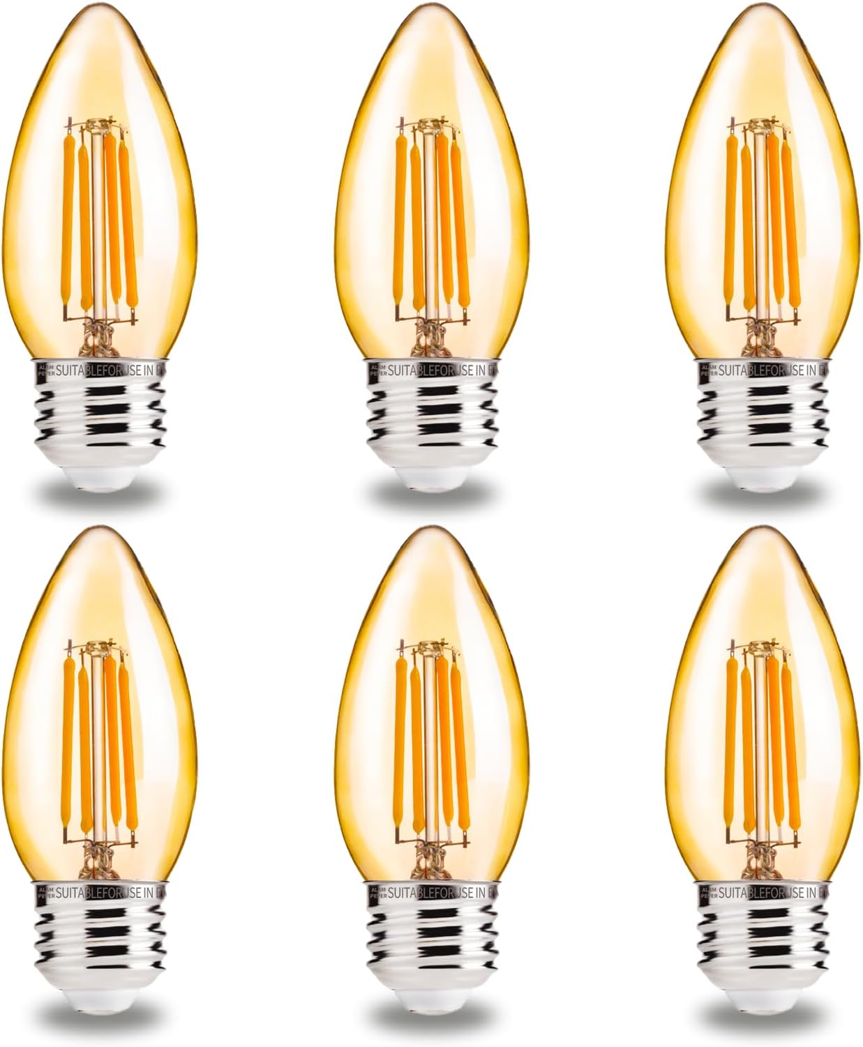 ALAMPEVER LED Chandelier Light Bulbs 40Watt, B11 Candelabra LED Light ...