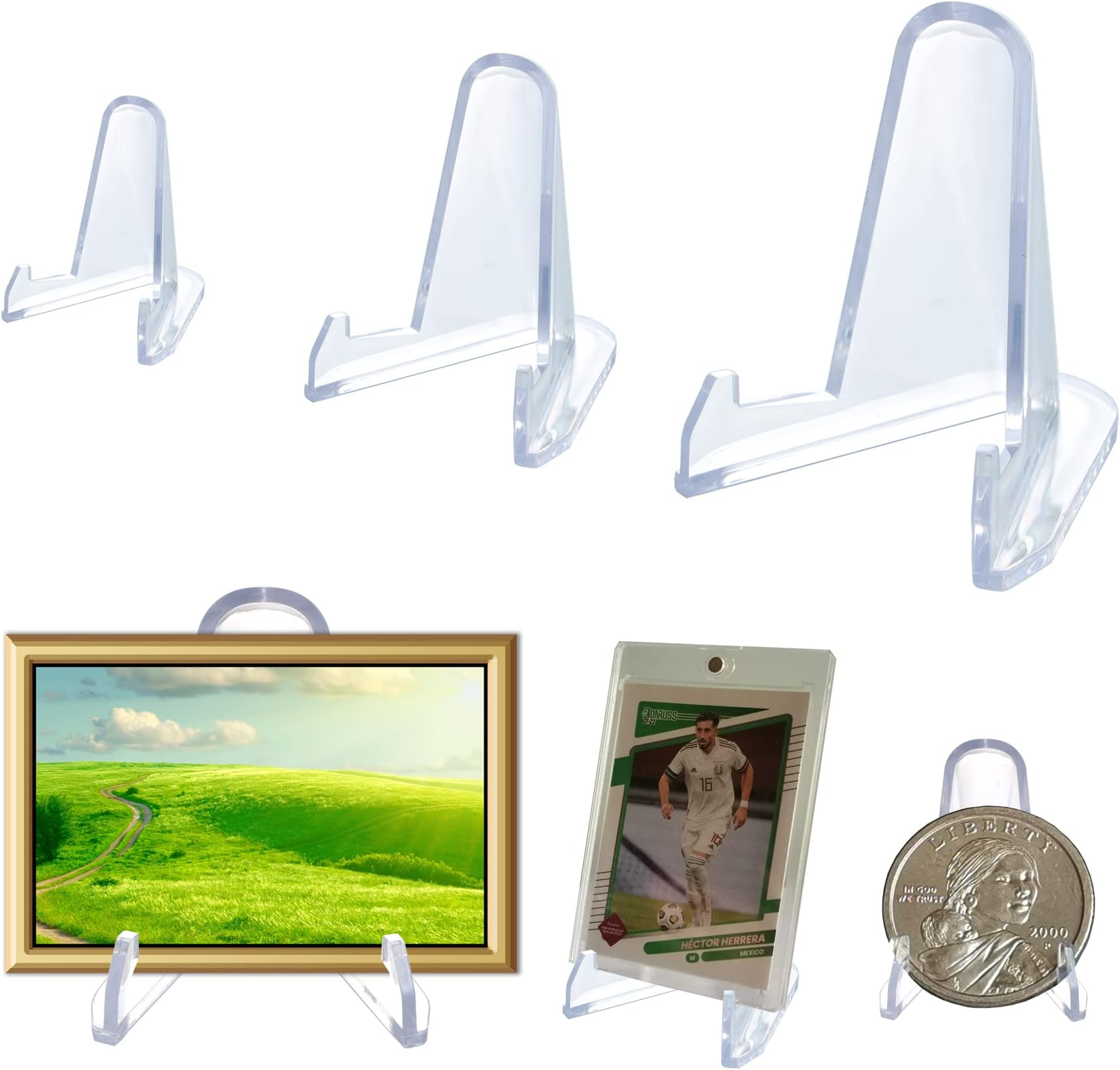 Amazon.com: Hipiwe 12 Packs Acrylic Easel Stands Clear Mini Coin ...