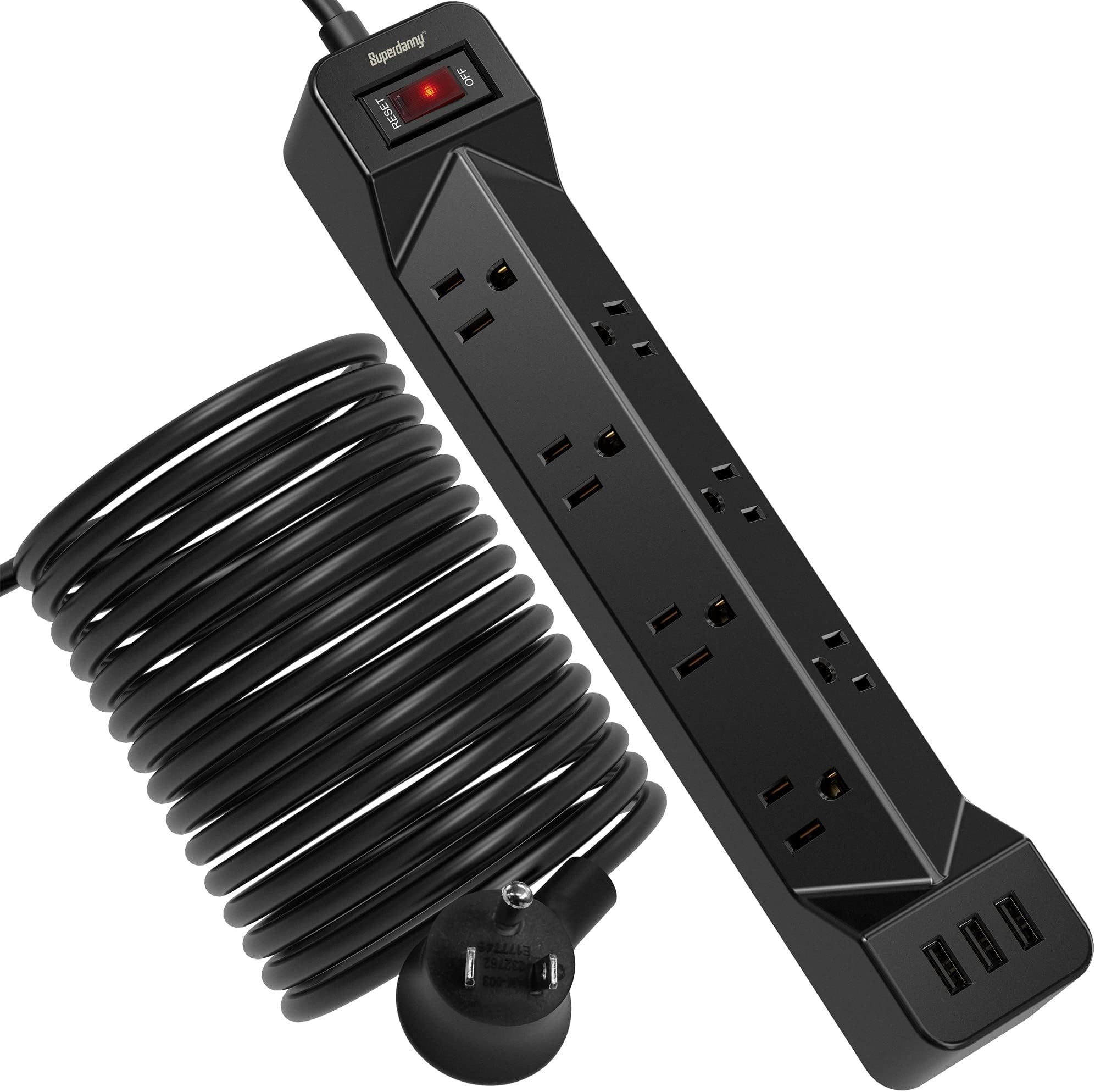 Amazon.com: Cable Matters 2-Pack 6-Outlet Surge Protector Power Strip ...