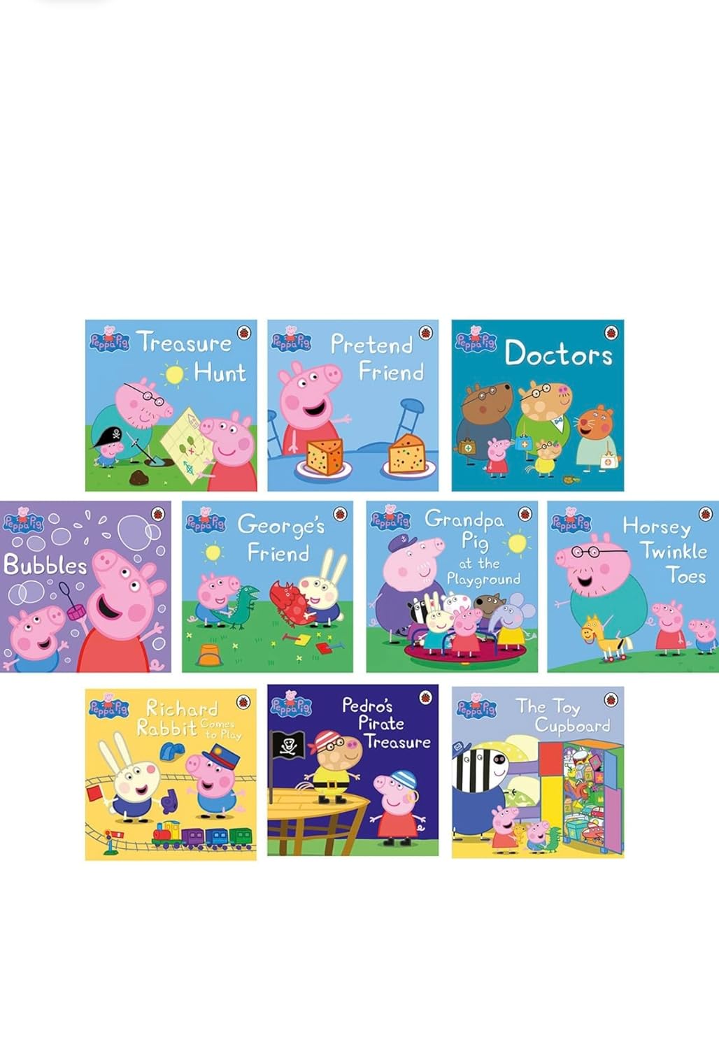 Peppa Pig 10 Book Set: Amazon.co.uk: Pretend Friend George’s Friend ...
