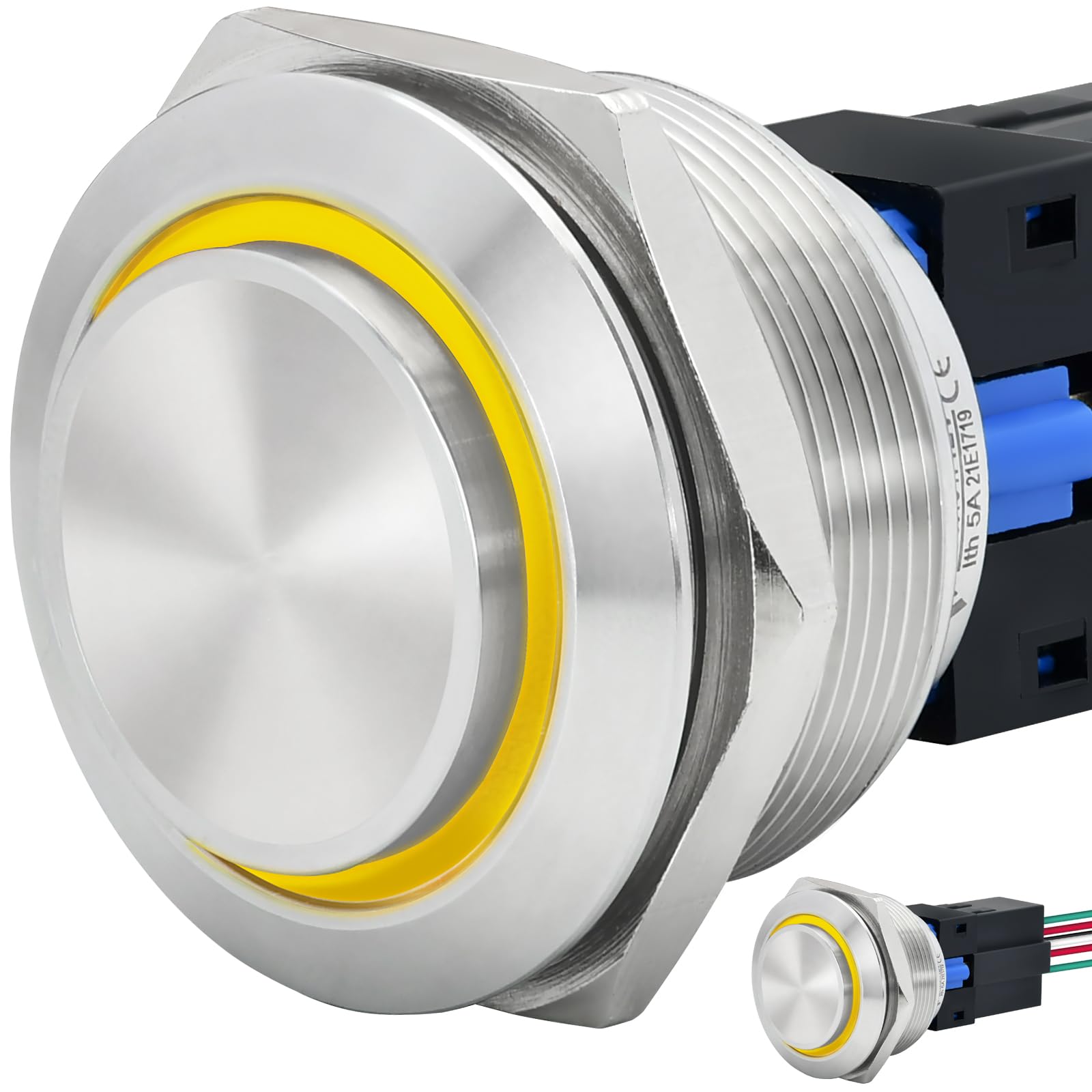 Snapklik.com : Big Push Button Switch 30mm Latching High Head Round ...