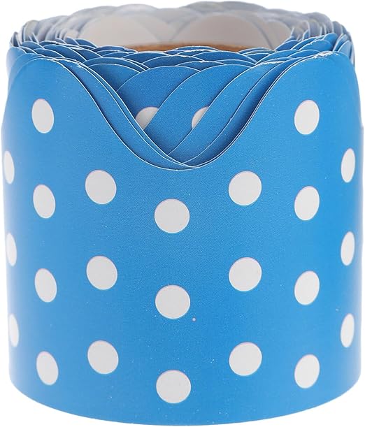 Amazon.com: Scalloped Bulletin Border 1 Roll of Colorful Polka Dot ...