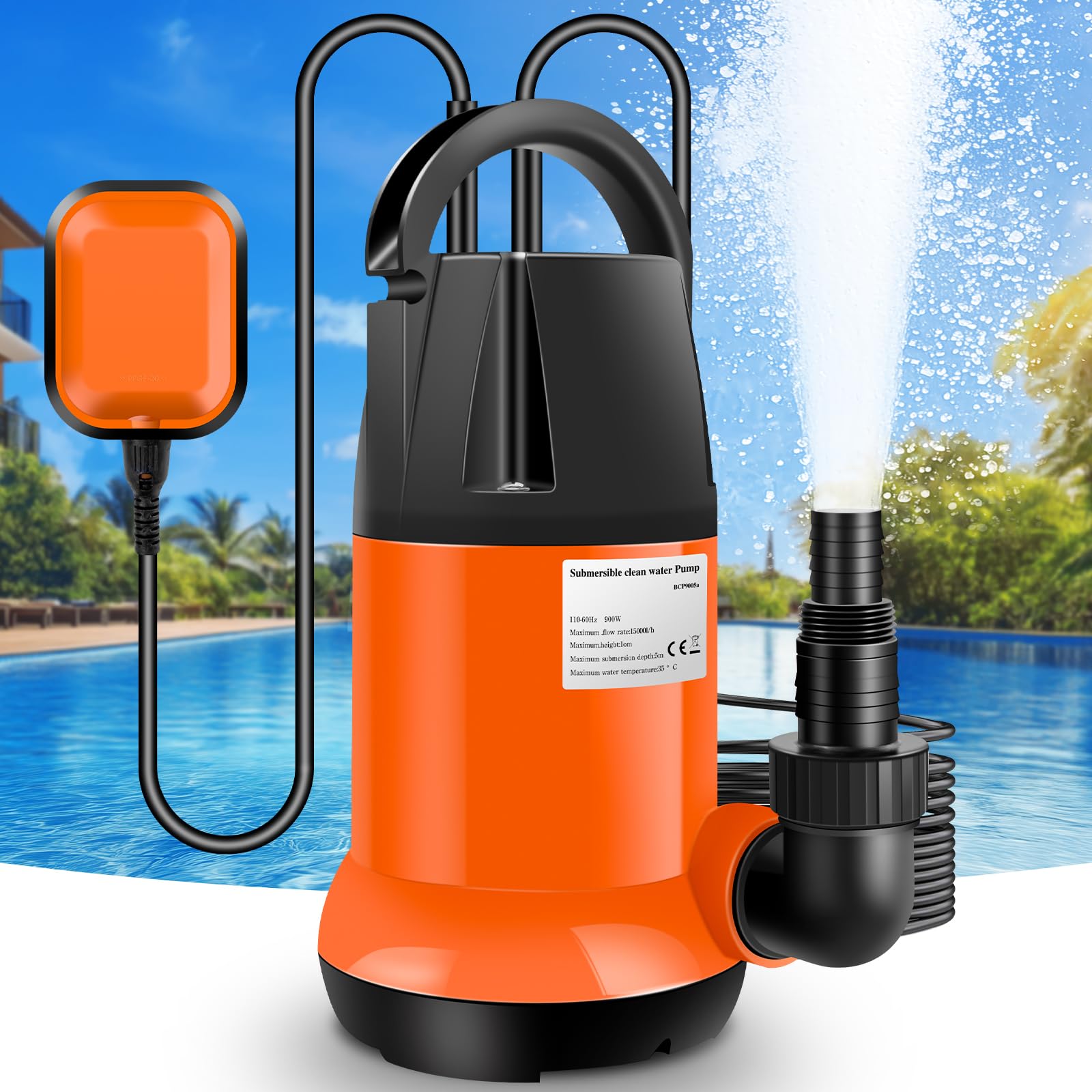 Buy DeeprBetter Submersible Water Pump,1.2Hp 3830 GPH Portable Sump ...