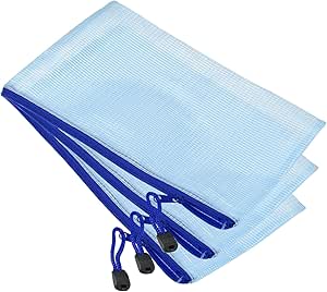 Amazon.co.jp: YOKIVE 3 Pcs Mesh Zipper Bag B5 Mesh File Pocket Plastic ...